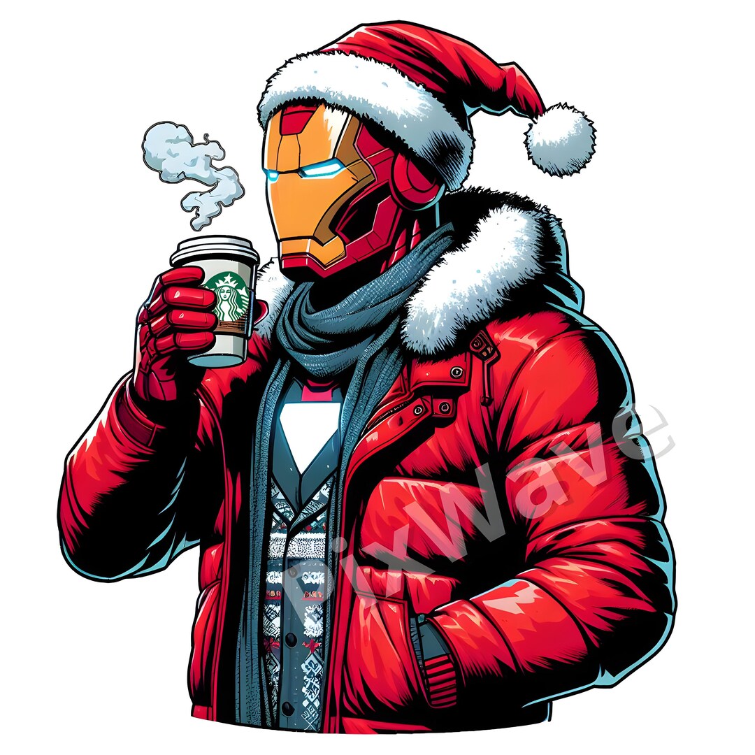 Christmas Iron Man PNG, Iron Man SVG, Christmas Superhero PNG, Avengers ...