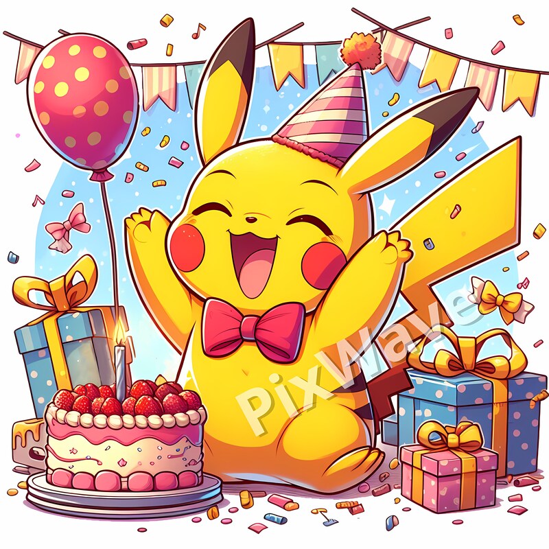 Pikachu Birthday Svg - Etsy