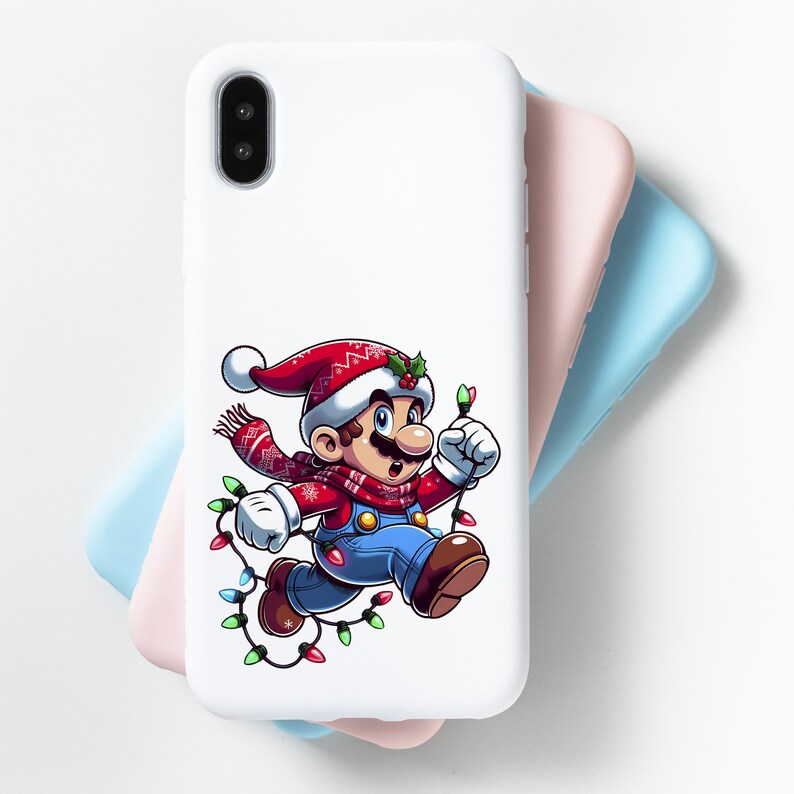 Christmas Super Mario SVG, Mario Christmas Clipart, Super Mario PNG ...