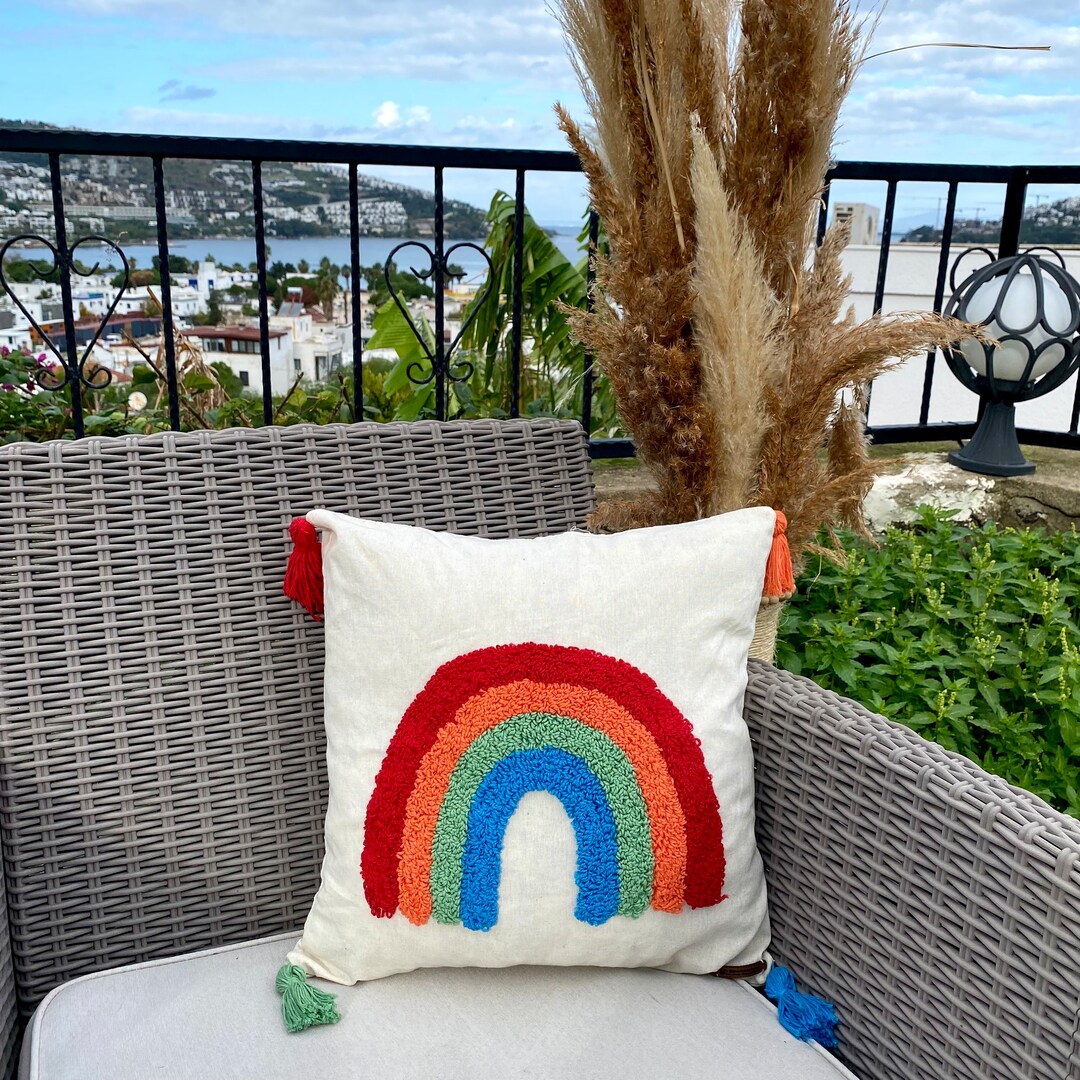 Punch Pillow , Punch Needle, Embroidery Pillow Cover , Punch Kirlent ...