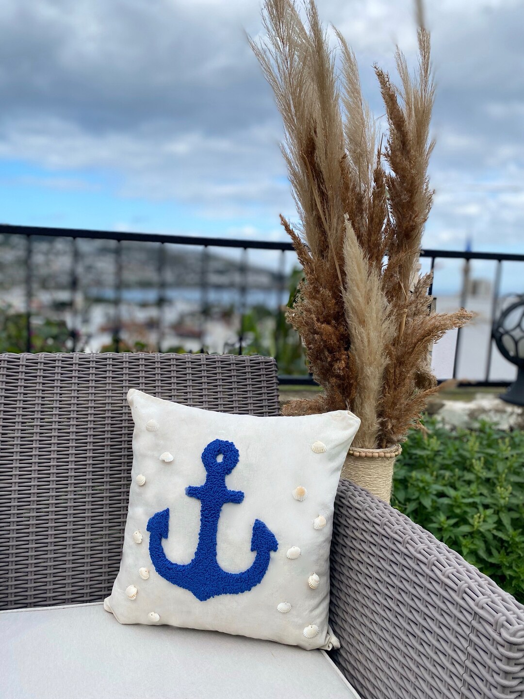 Punch Pillow , Punch Needle, Ship Anchor Punch , Punch Kirlent , Punch ...