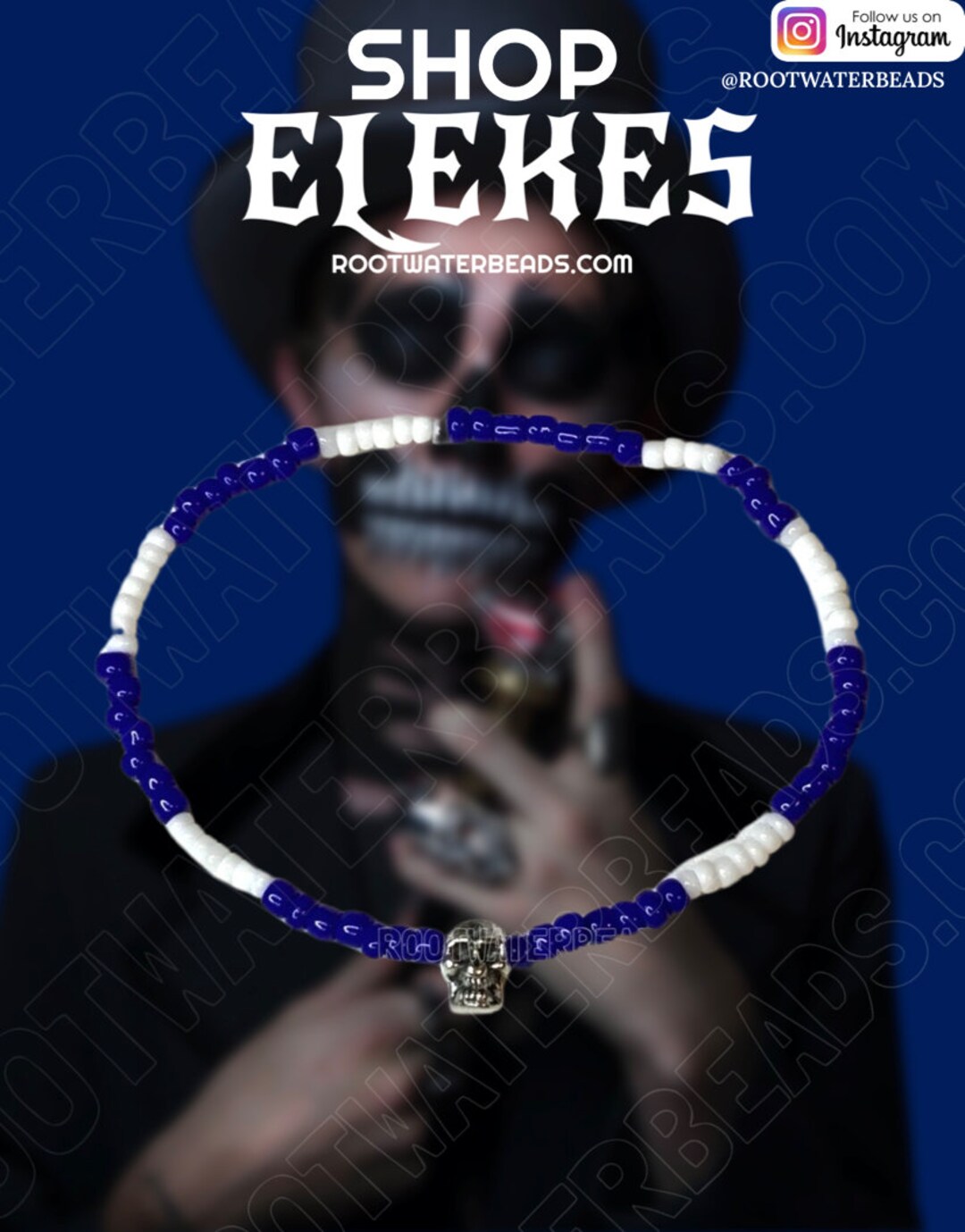 Eleke- Blue/white/ Yemoja-bracelet (pre-blessed-w/spiritual Protection ...