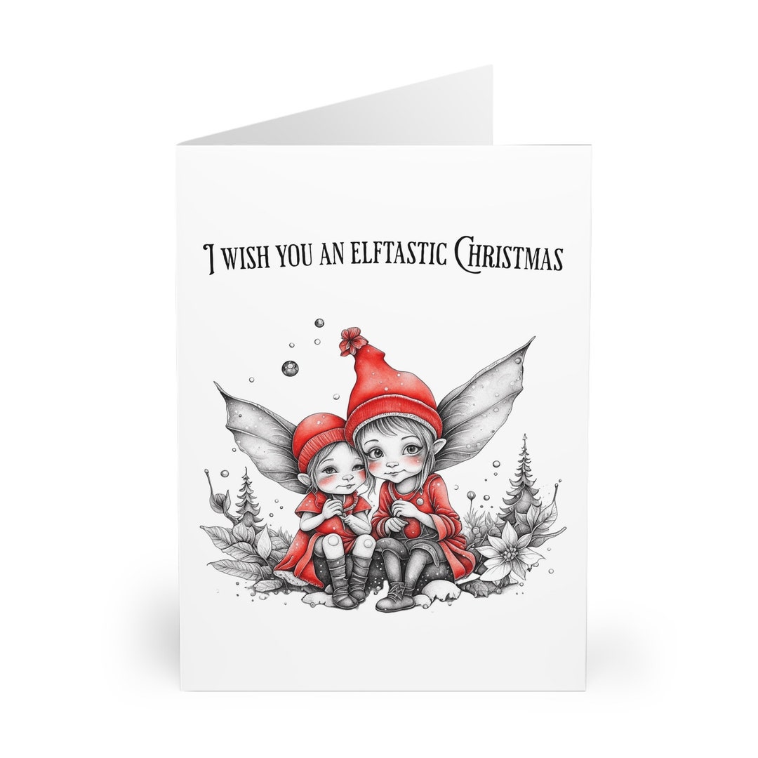 Xmas Fairy Elves Cards 5 Pack - Etsy