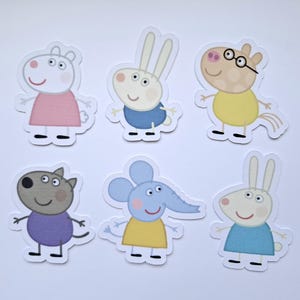 Pig Family and Friends Cupcake Toppers | Cute Kids Birthday Party ...