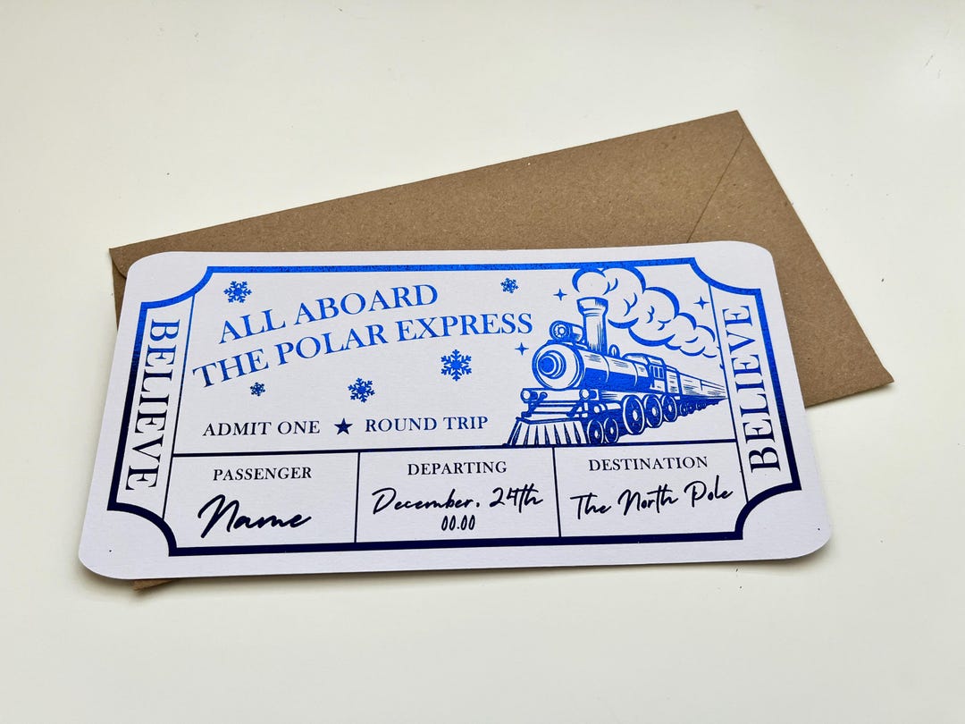 Polar Express Gift Ticket - Foiled - Etsy