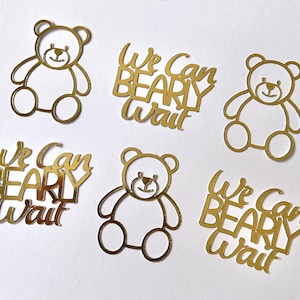 Teddy Bear Cupcake Toppers – Baby Shower Decorations | Gender Reveal ...