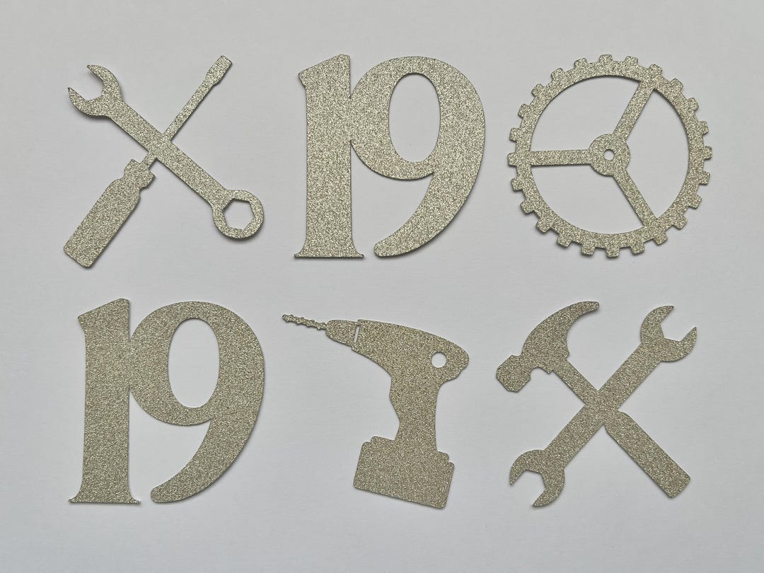 Mechanic Cupcake Toppers | Tools Theme Party Decorations | DIY ...