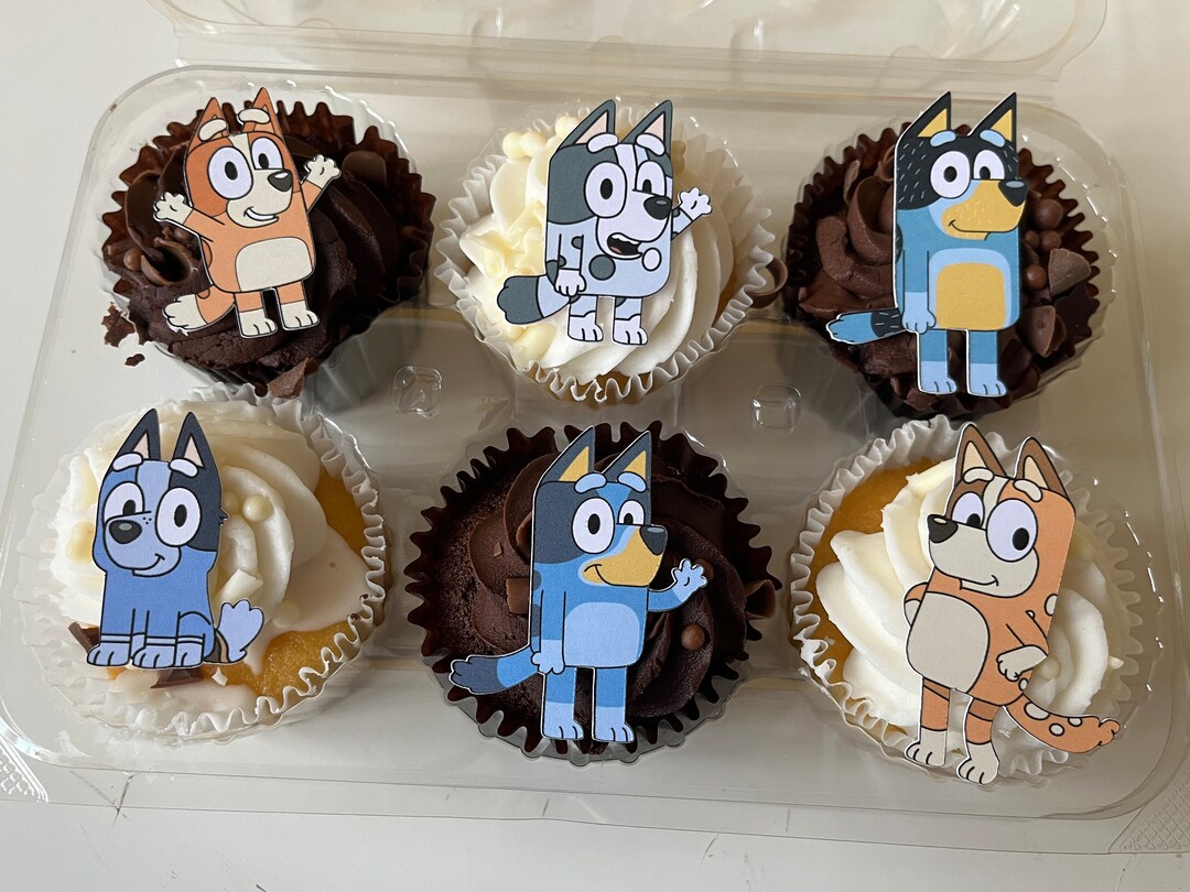 Bluey Family Cupcake Toppers - Etsy UK