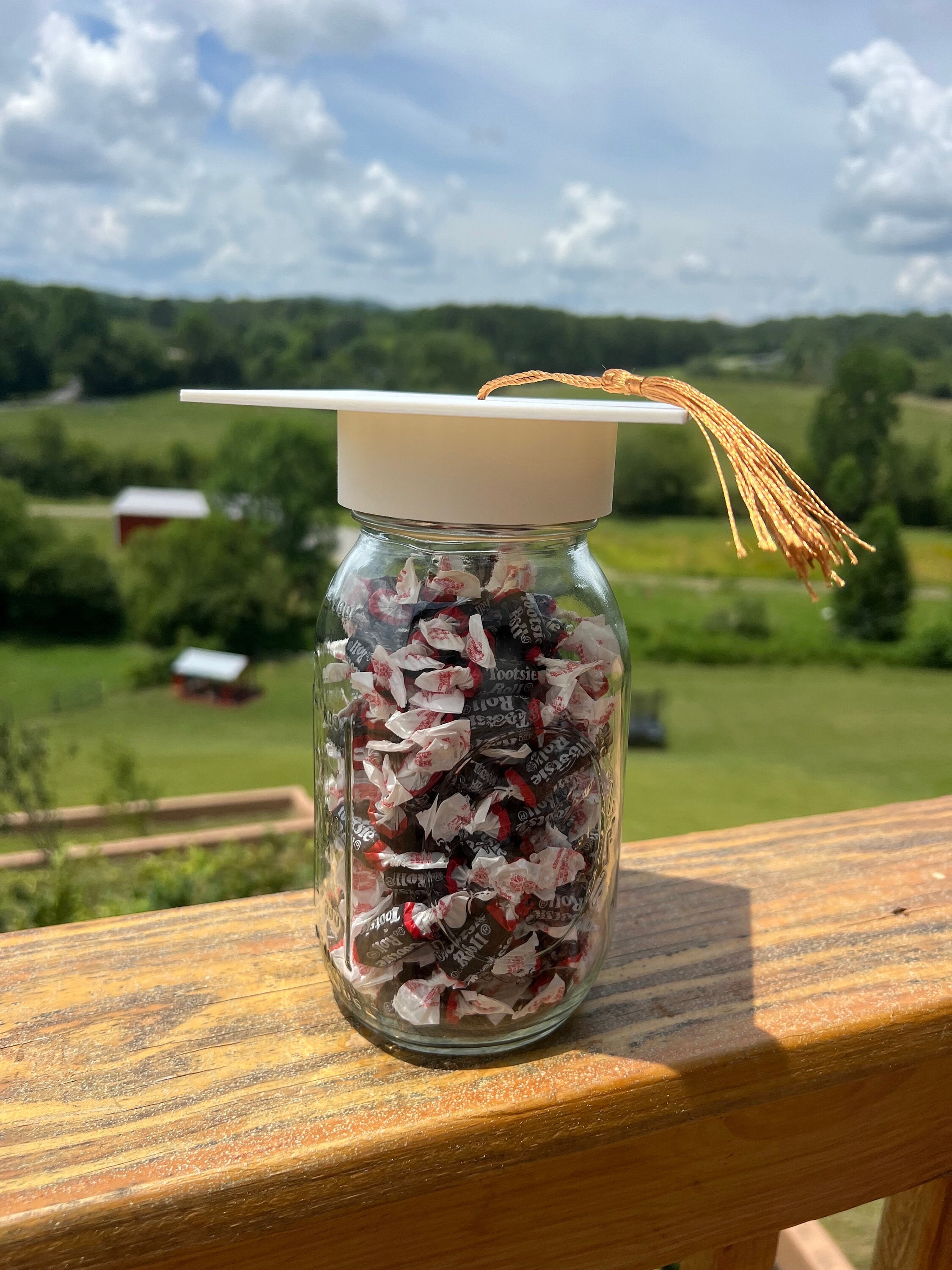 3D Printed Graduation Cap for Standard Mouth Mason Jar - Etsy