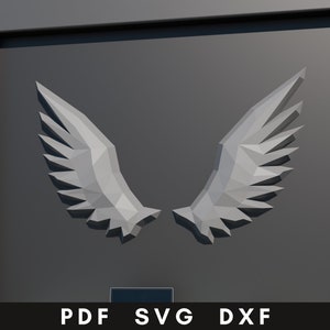 Wing Paper Craft, PDF Download DIY, Home Decor, Origami Gift, 3d ...