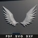 Wing Paper Craft, PDF Download DIY, Home Decor, Origami Gift, 3d ...