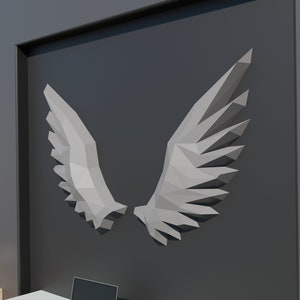 Wing Paper Craft, PDF Download DIY, Home Decor, Origami Gift, 3d ...