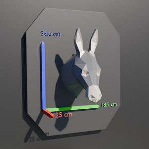 Donkey Paper Craft, PDF Download DIY, Home Decor, Origami Gift, 3d ...