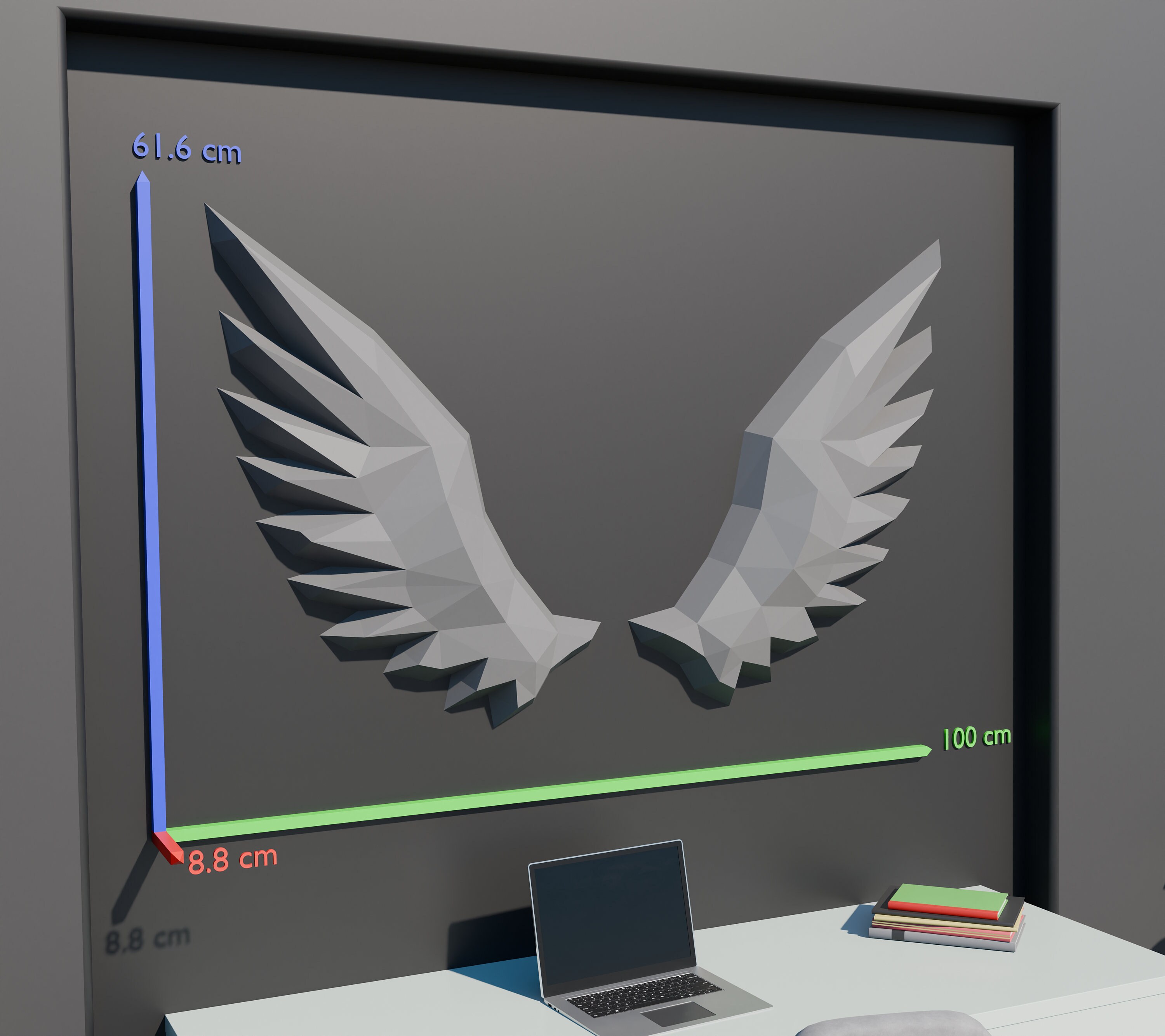 Wing Paper Craft, PDF Download DIY, Home Decor, Origami Gift, 3d ...