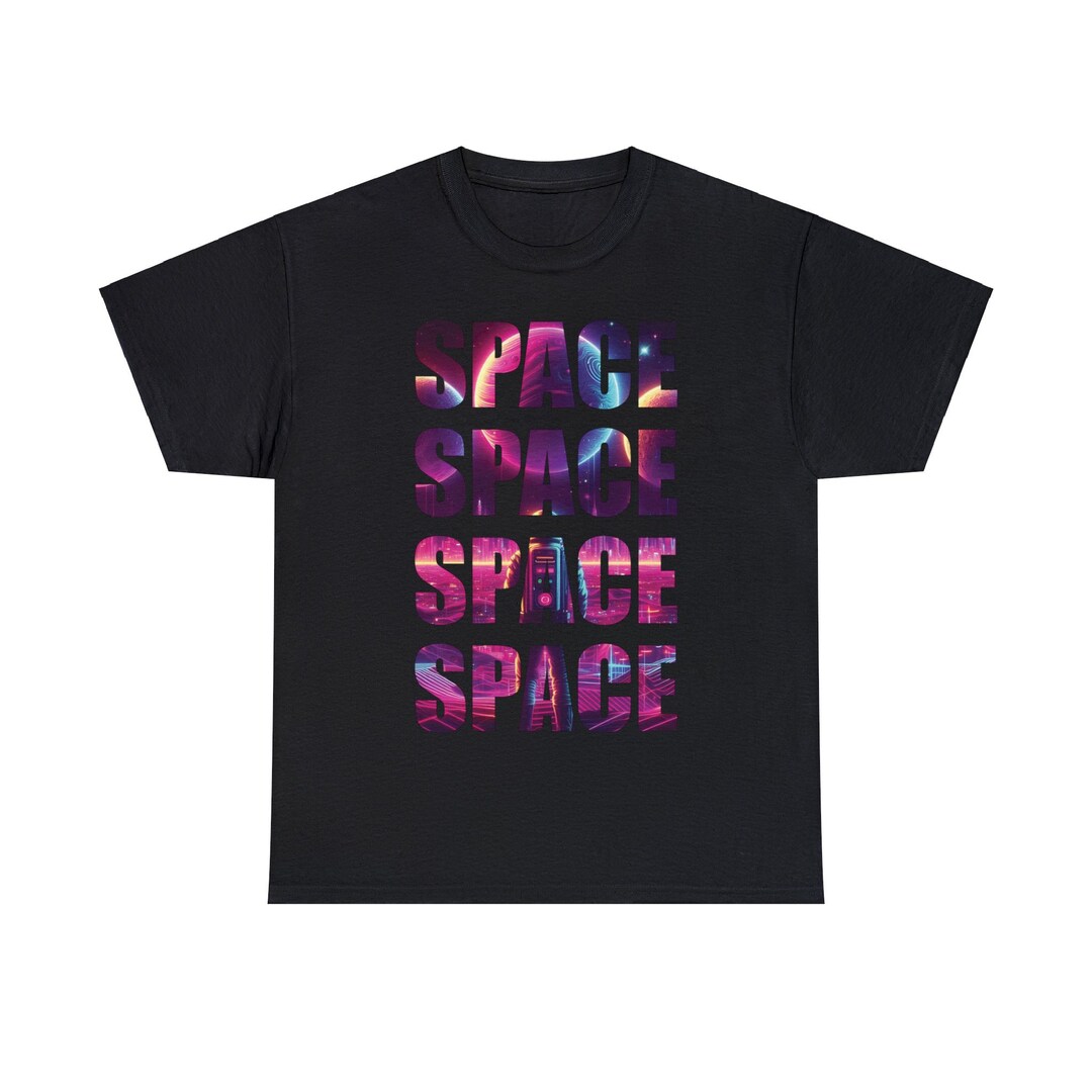 Neon Space Space Space Space Astronaut T-shirt - Etsy