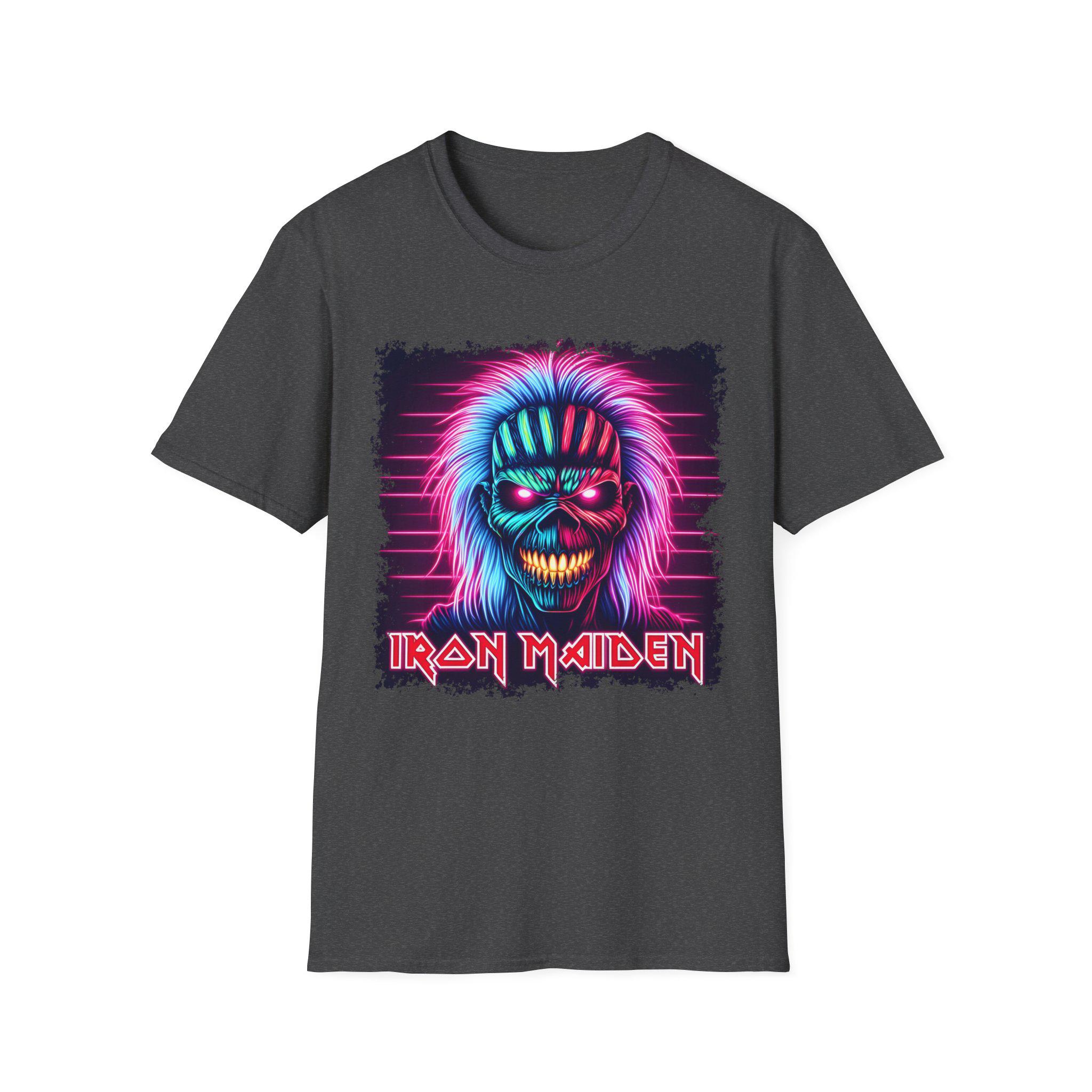 Neon Eddie Iron Maiden Eddie T-shirt Rock Heavy Metal Gift Fun Retro ...