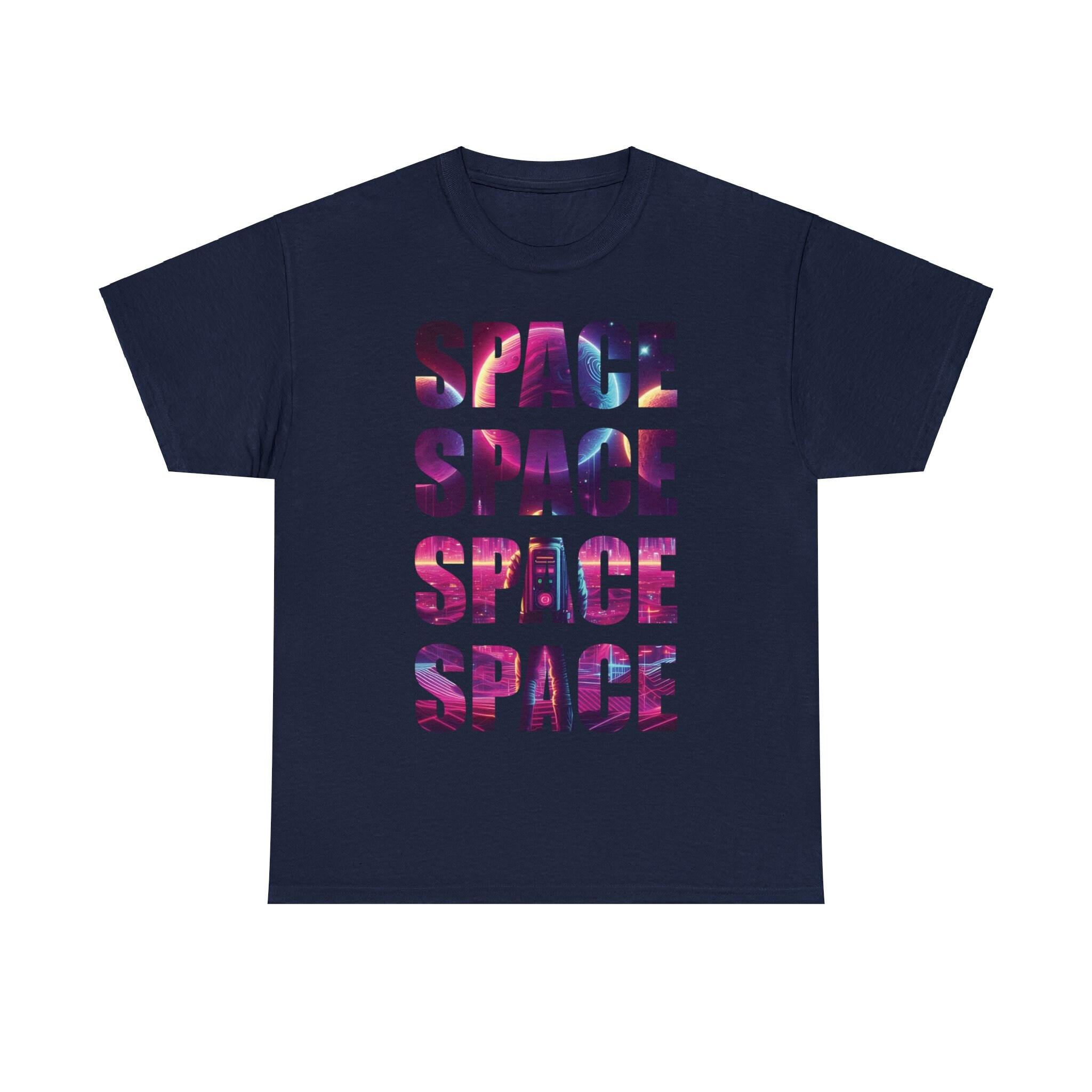 Neon Space Space Space Space Astronaut T-shirt - Etsy