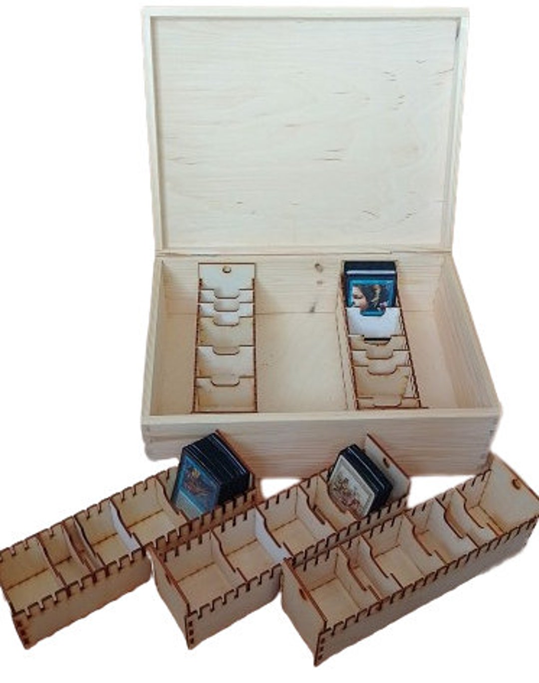 Wooden Card Storage Box for CCG and Board Games - Etsy