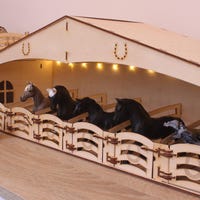 Build Your Own Horse Stable LUISENBACH Model Building Kit Craft Set ...