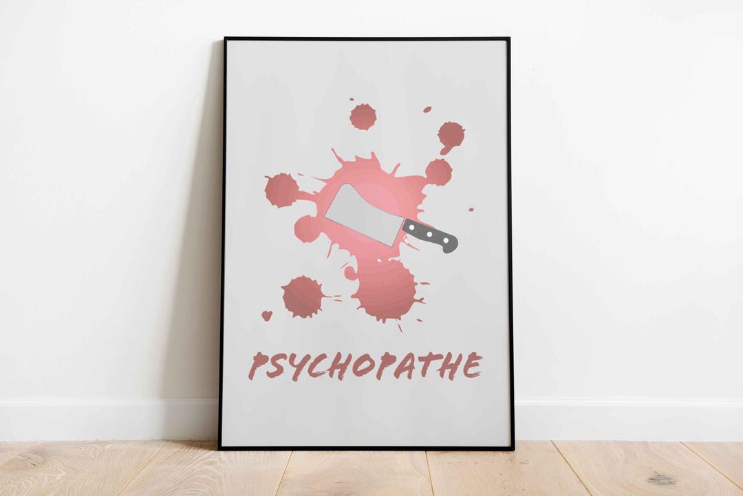 Psychopath Poster | Minimalist Horror Poster | Thriller & Halloween ...