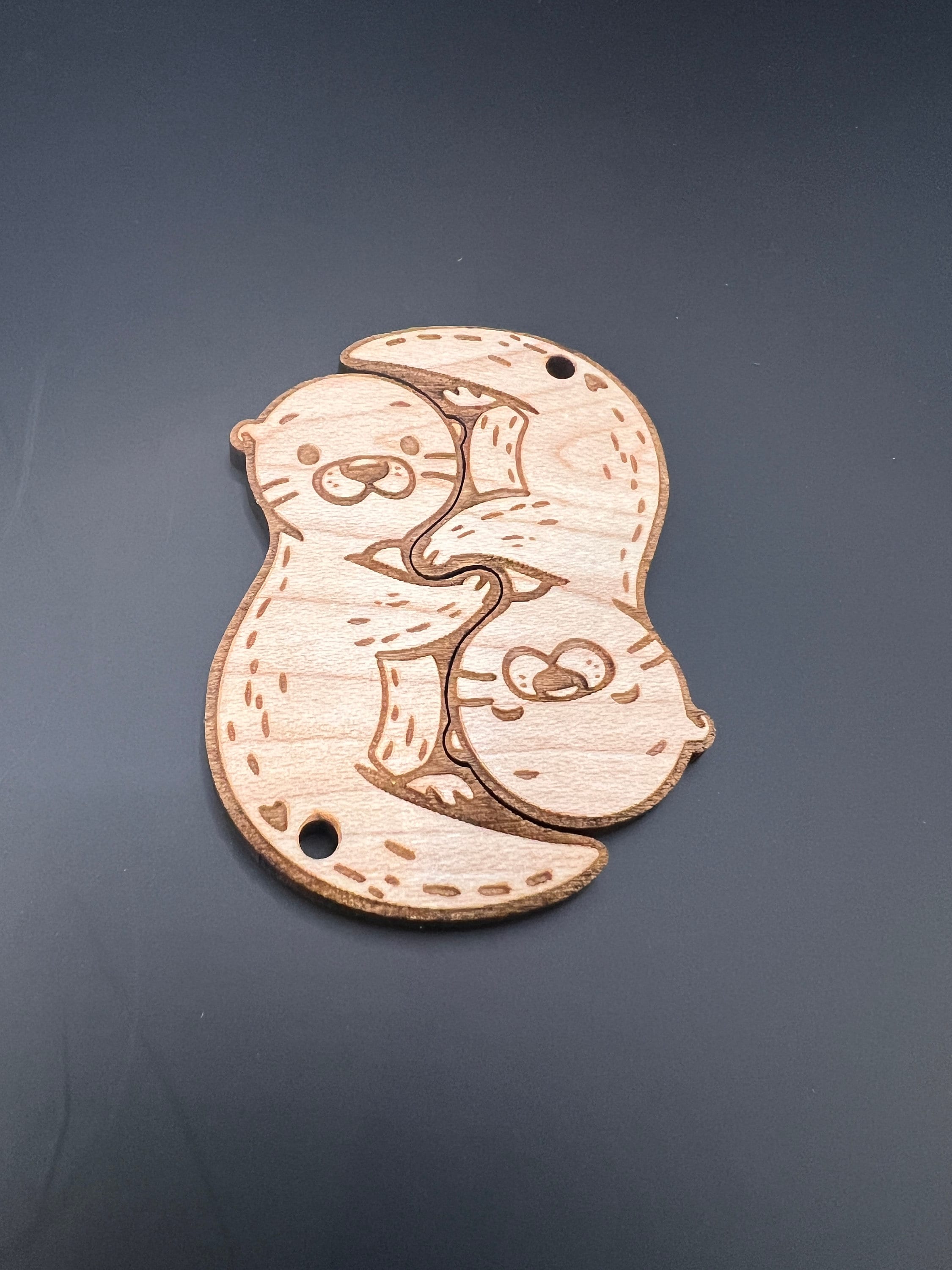 Interlocking Otter Keychain Set - Etsy