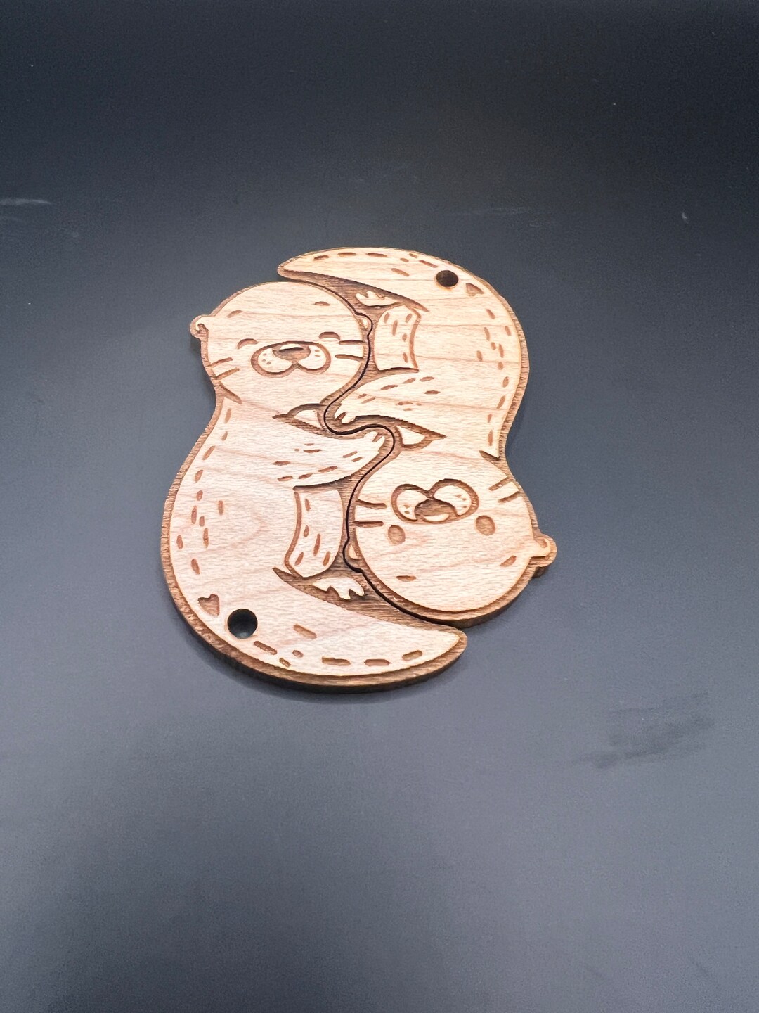 Interlocking Otter Keychain Set - Etsy