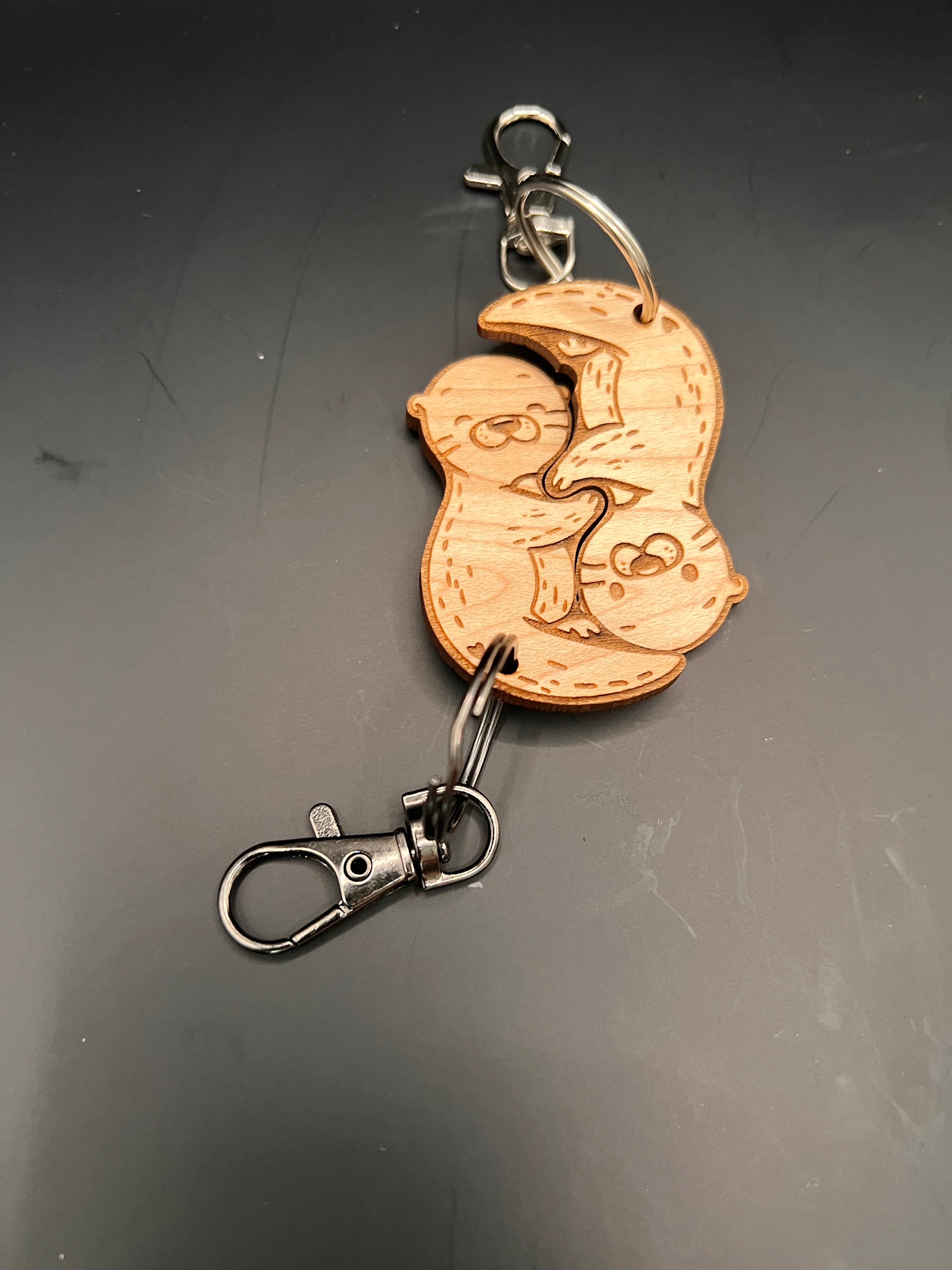 Interlocking Otter Keychain Set - Etsy