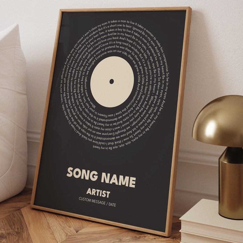 Song Lyrics Wall Art - Etsy