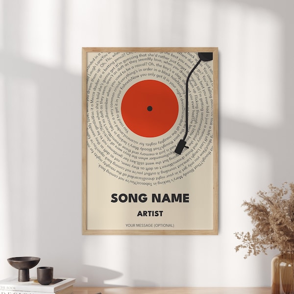 Song Lyrics Poster - Etsy