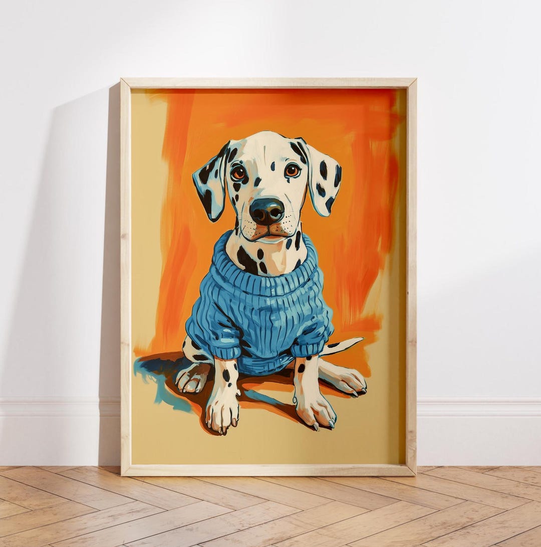 Dalmatian Dog Wall Art, Cute Animal Print, Animal Lover Art, Gender ...