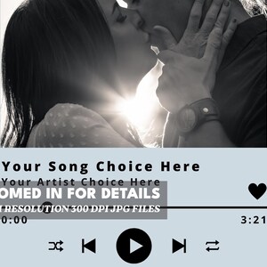 Custom Wedding Song Poster, Personalized Poster, Customizable Music ...