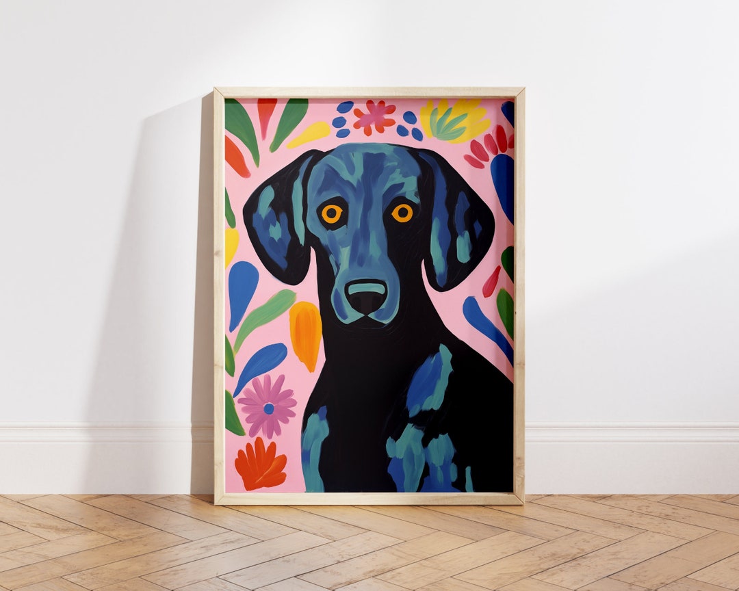 Matisse Style Dog Portrait: Colorful Pet Wall Art (digital File) - Etsy