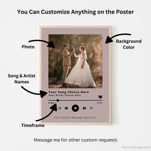 Custom Wedding Song Poster, Personalized Poster, Customizable Music ...