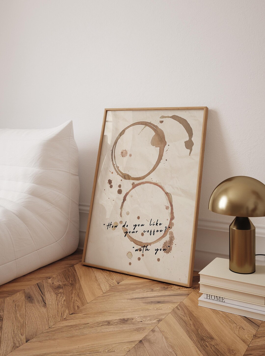 Coffee Stain Poster: Rustic Kitchen Wall Art, Romantic Quote - Etsy