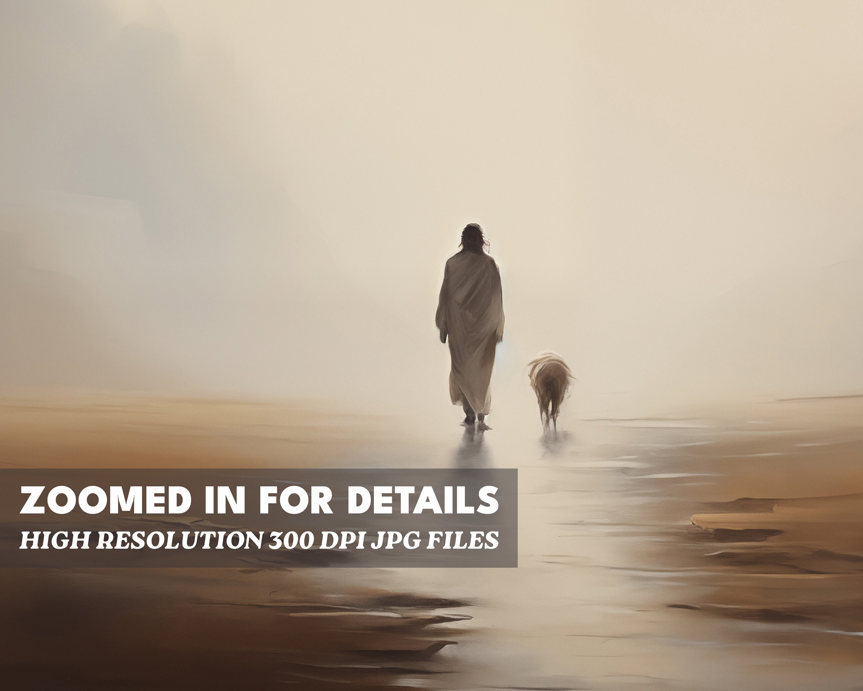 The Good Shepherd Poster, Jesus Leaves the 99 Sheep, Watercolor Bible ...