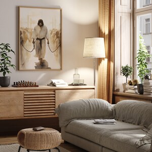 Jesus in Chains Poster by Wallency Watercolor Wall Art, the Crucifixion ...