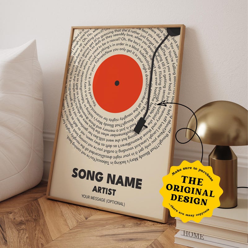 Song Lyrics Wall Art - Etsy