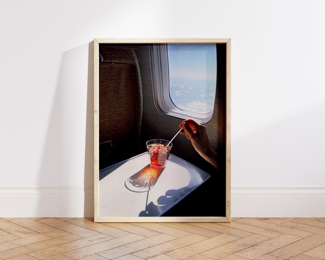 Retro Airplane Window Cocktail Print: Vintage Aviation Wall Art ...