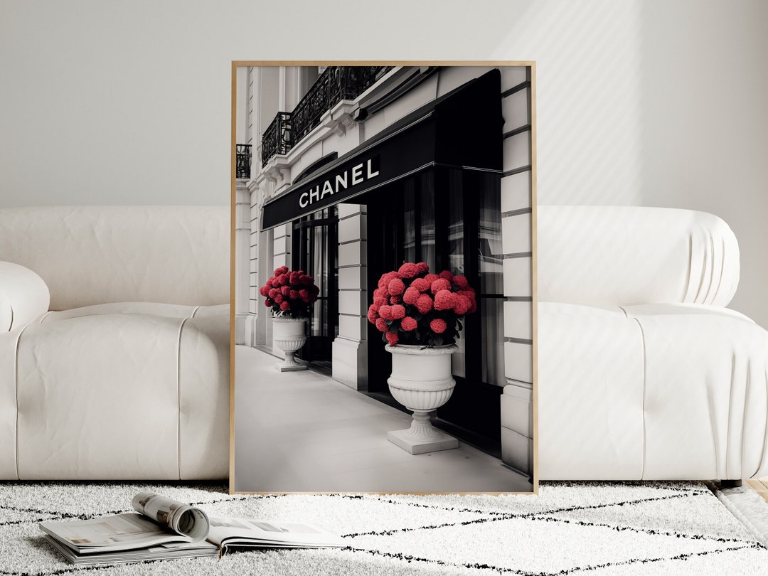 Coco Chanel Wall Art, Black and White Luxury Print, Girls Room Wall ...