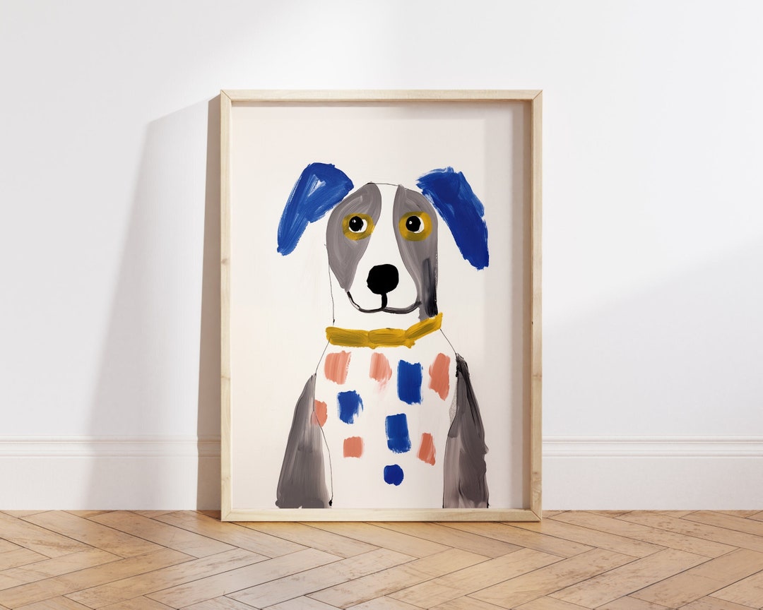 Matisse Style Dog Art Print: Colorful Pet Portrait (digital File) - Etsy