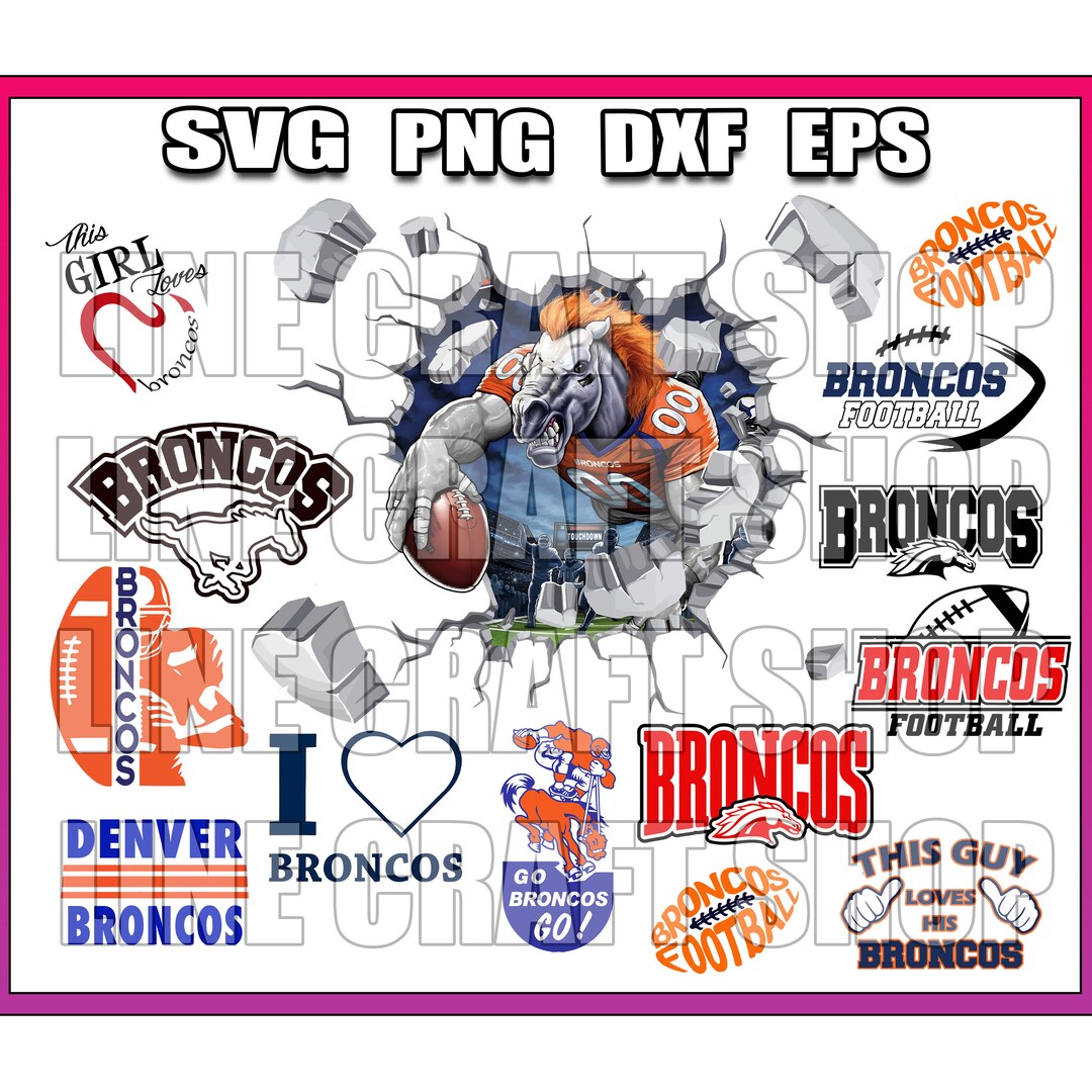 Denver Broncoss Football SVG PNG Bundle, Svg Sports Files, Svg for ...