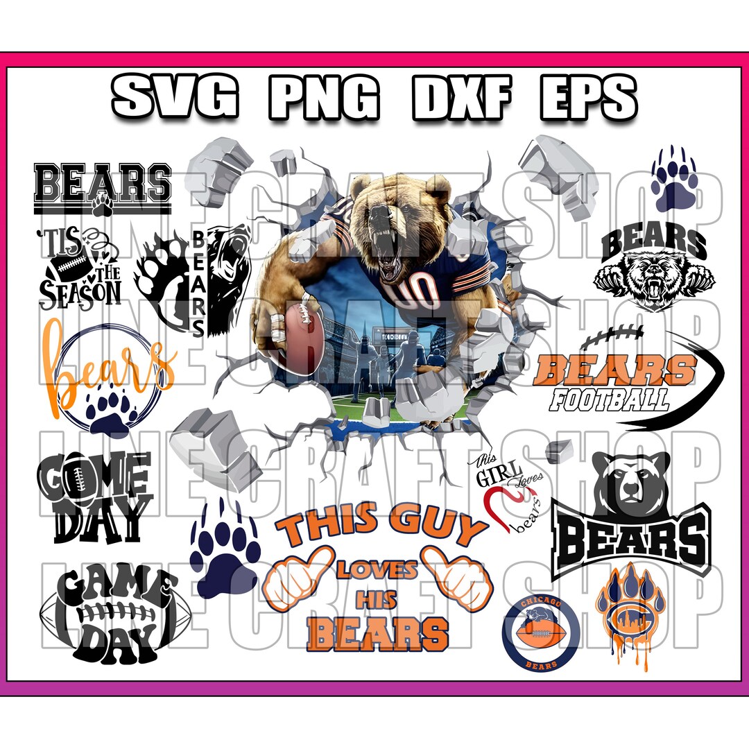 Chicago Bearss Football SVG PNG Bundle Svg Sports Files Svg - Etsy