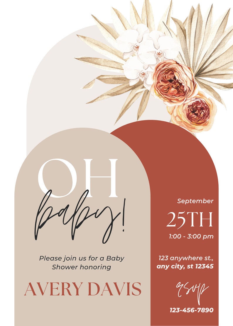 Editable Baby Shower Template | Baby Sower Template | Editable Template ...
