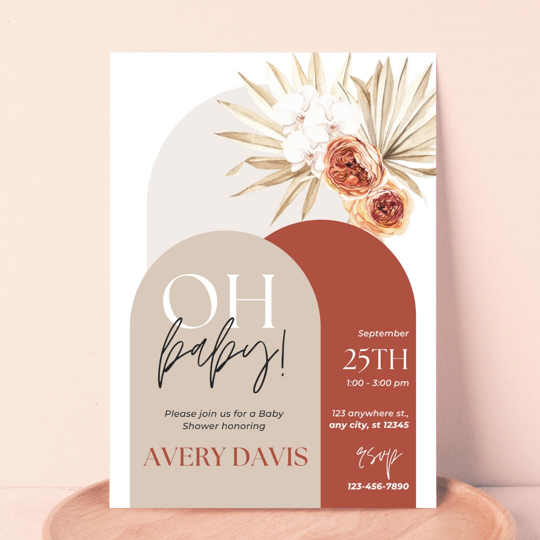 Editable Baby Shower Template | Baby Sower Template | Editable Template ...