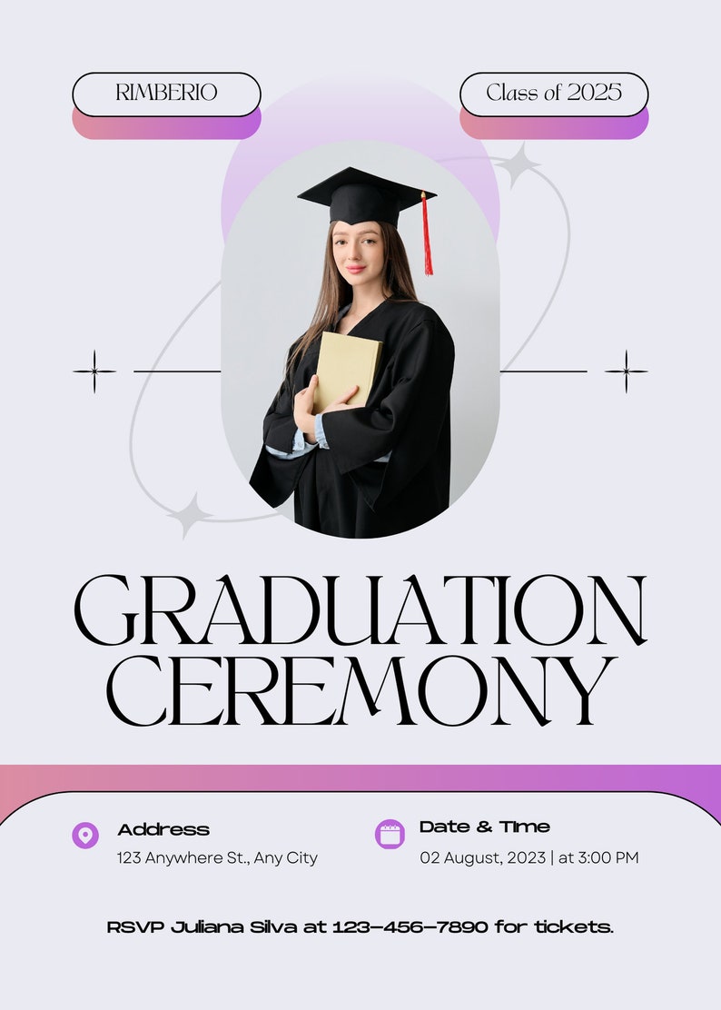 Graduation Card Template | Graduation Template | Editable Template ...