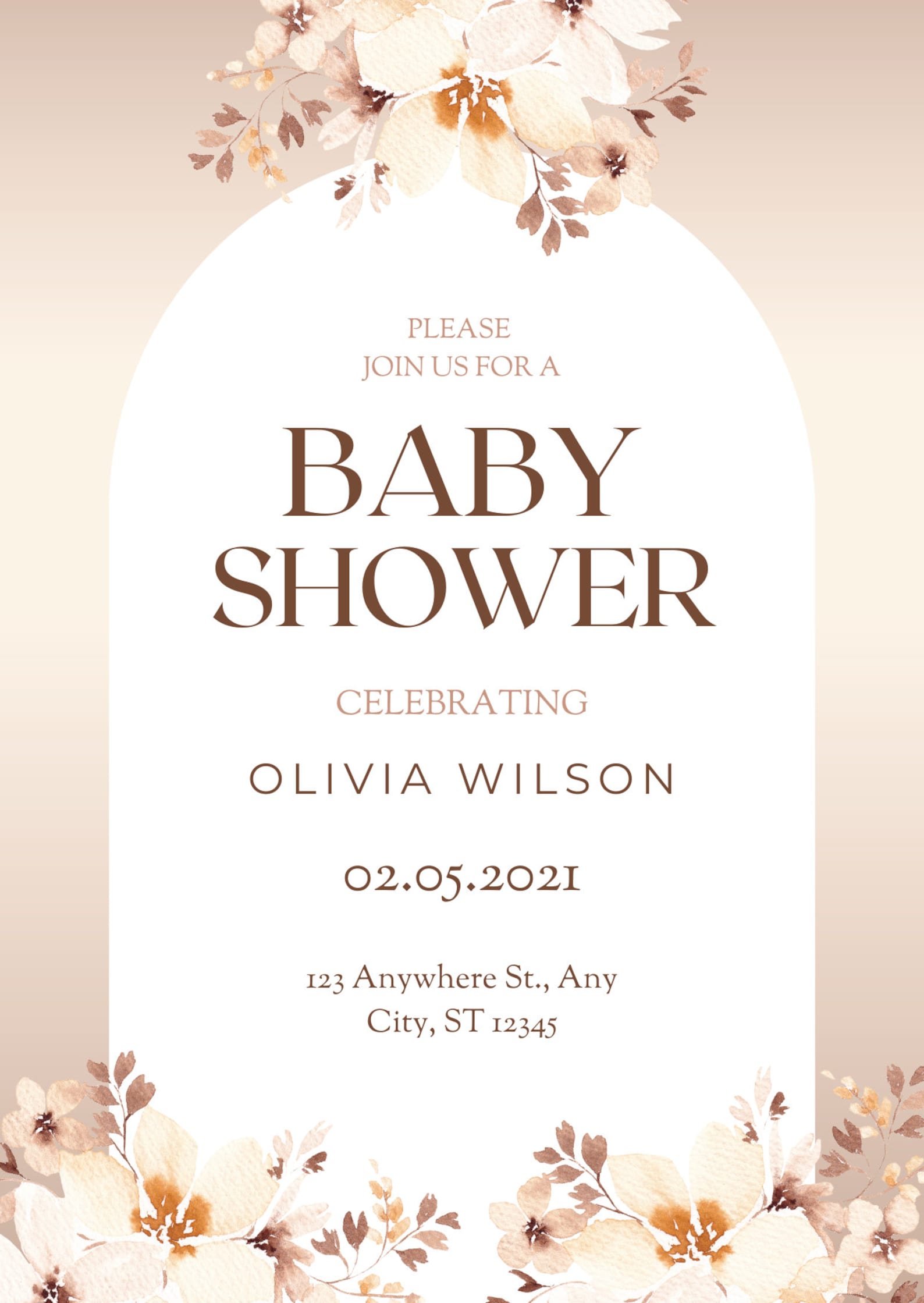 Editable Baby Shower Template | Baby Shower Template | Editable ...