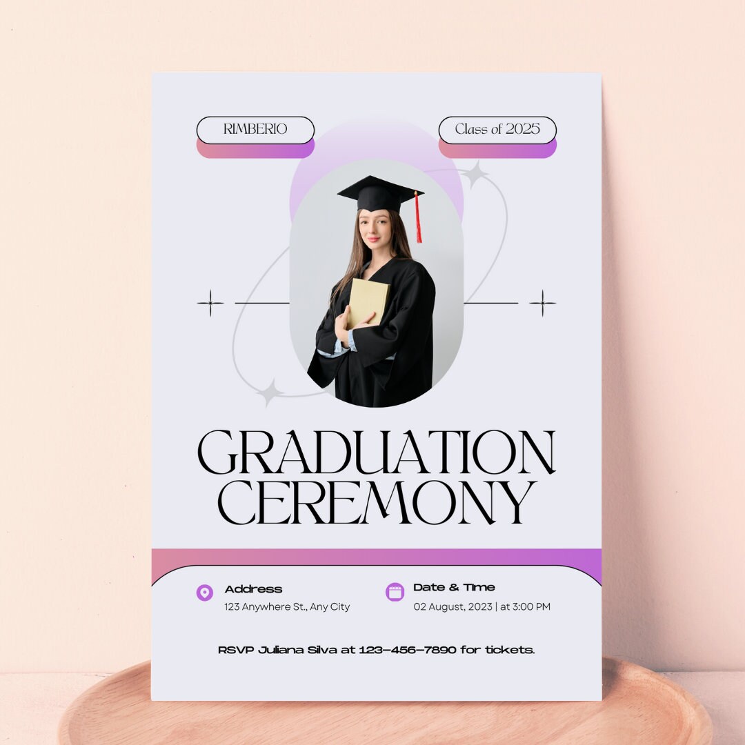 Graduation Card Template | Graduation Template | Editable Template ...