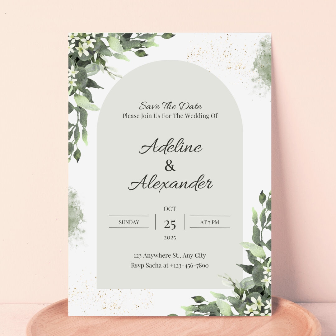 Editable Wedding Card Template | Wedding Template | Editable Template ...