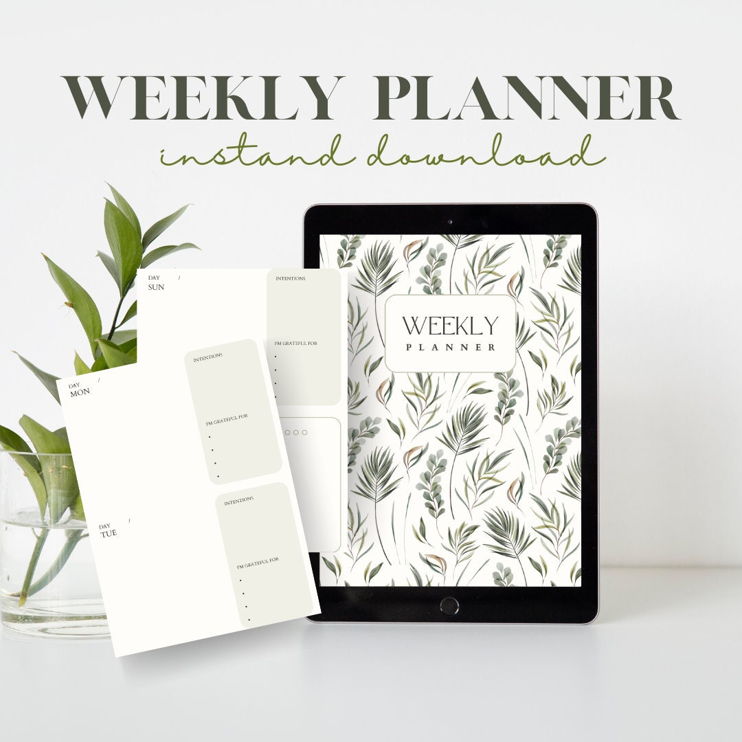 Floral Digital Planner | 2024 Planner | iPad Planner | Minimalist ...