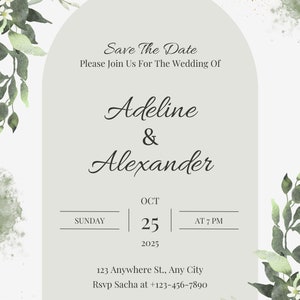 Editable Wedding Card Template | Wedding Template | Editable Template ...